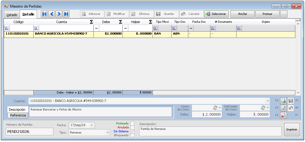 Cargos y Abonos - Brilo ERP Docs